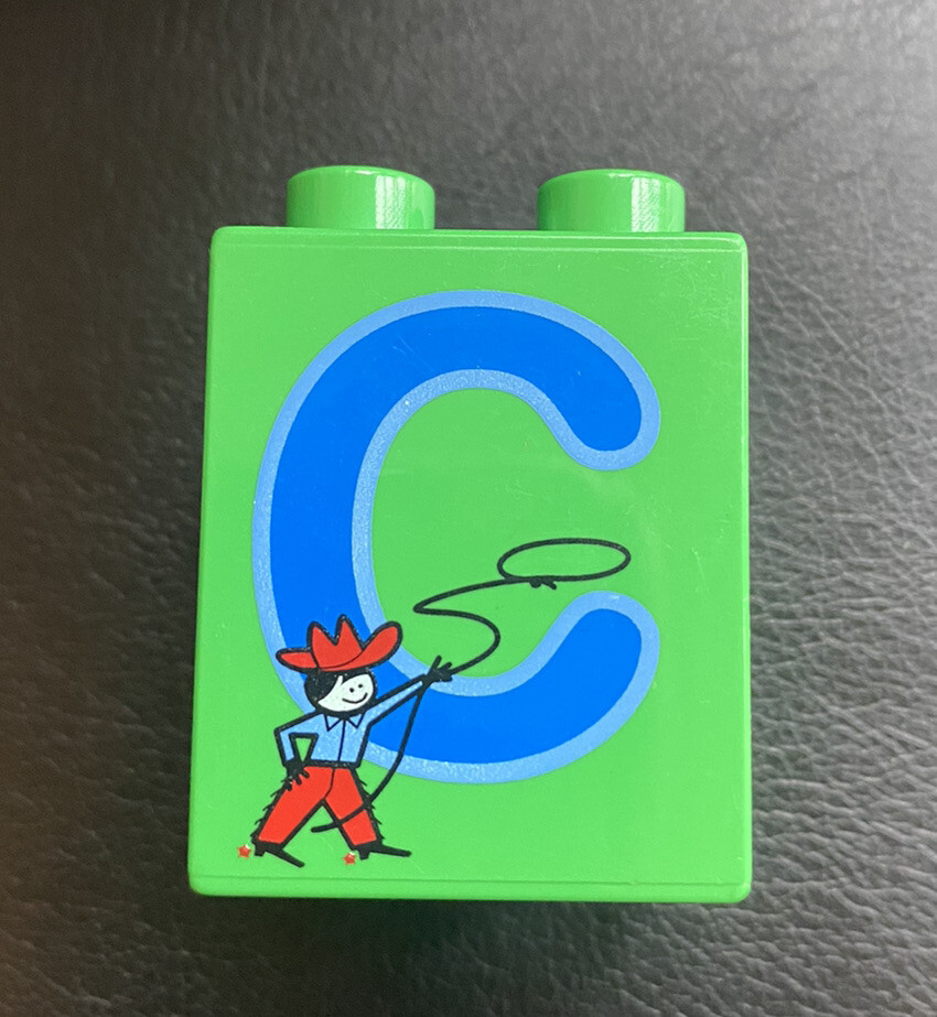 Lego Duplo • ALPHABET LETTER C• Building Block Brick Piece Replacement ...