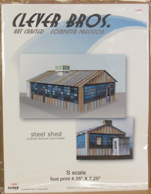 Clever Bros. 1-209 Steel Shed (Cardboard cut-out) Sn3/S-Scale NOS | eBay