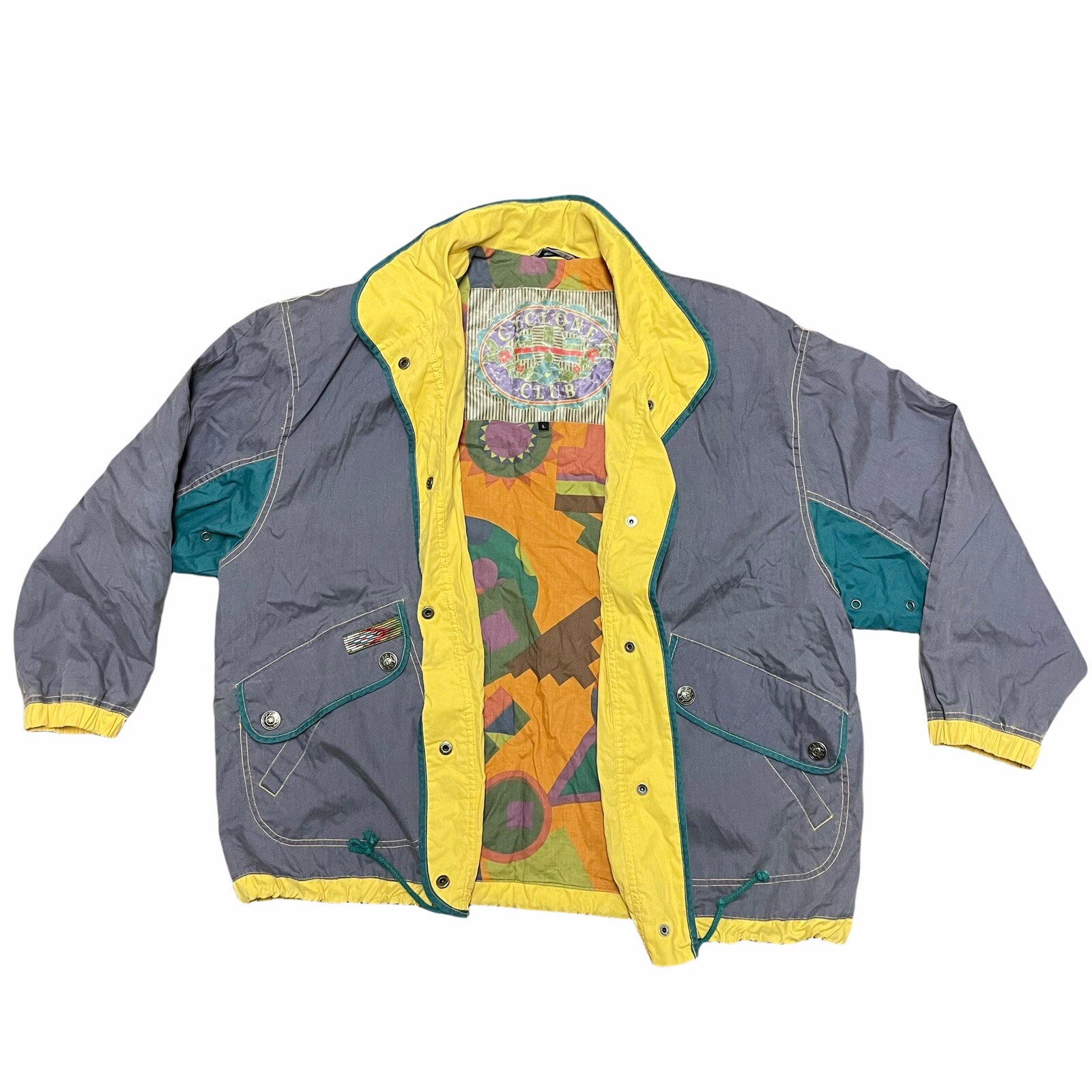 Vintage Hippie Hipster Cyclone Club Jacket Size L Sna… - Gem