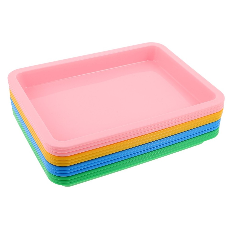 12pcs Plastic Art Trays, Stackable Activity Crafts Organizer Tray ...