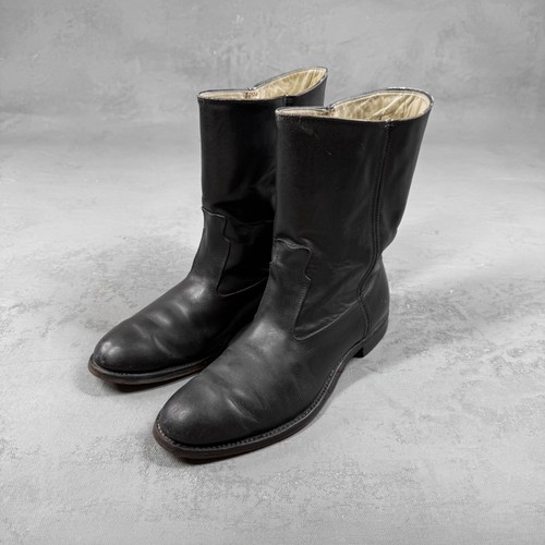 Vintage Frye Black Leather Roper Boots Women's 9.5 B | eBay