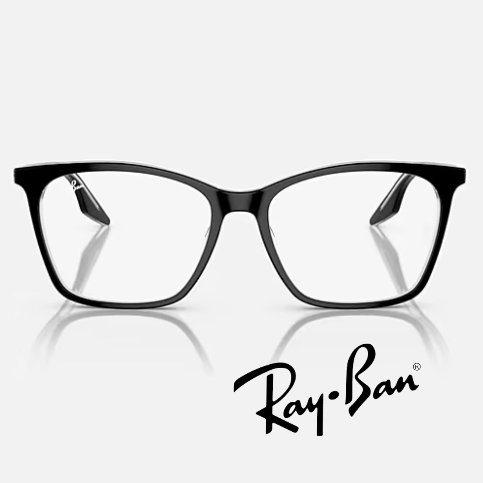 Ray-Ban RB5422 Eyeglasses 2034 Polished Black On Transparent 54-16-145 ...