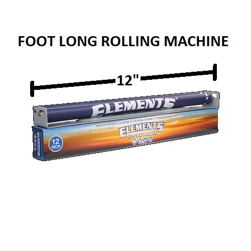 12" FOOT LONG ELEMENTS™ Brand Cigarette Hand Rolling Machine - FREE ...
