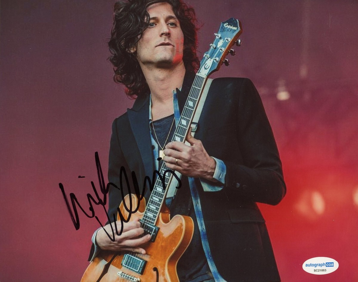 Nick Valensi Wedding Primal Scream (band) Bobby Gillespie Signed 8" X