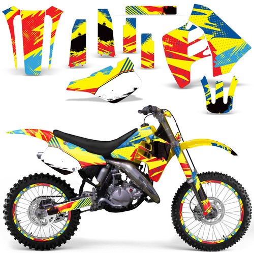 Graphic Kit Suzuki RM 125 RM 250 Dirt Bike Decal MX Motocross Deco 1989 ...