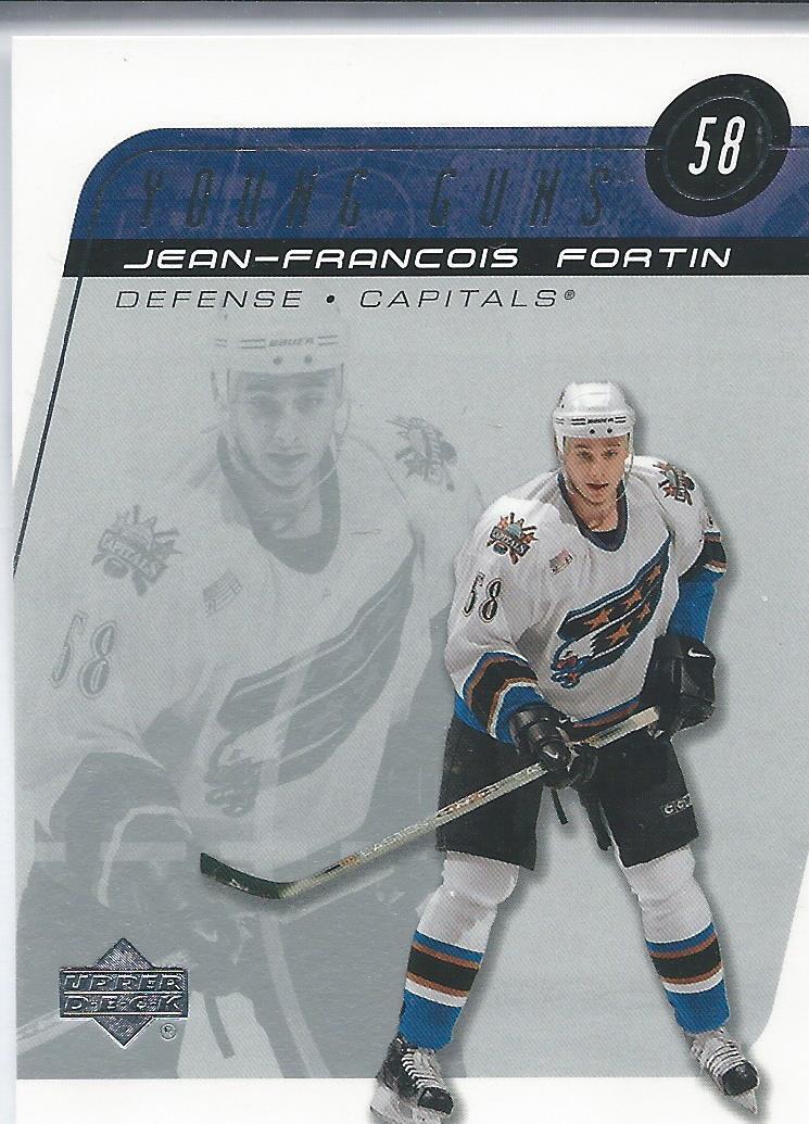 2002-03 Upper Deck JEAN-FRANCOIS FORTIN Capitals YOUNG GUNS Rookie SP ...