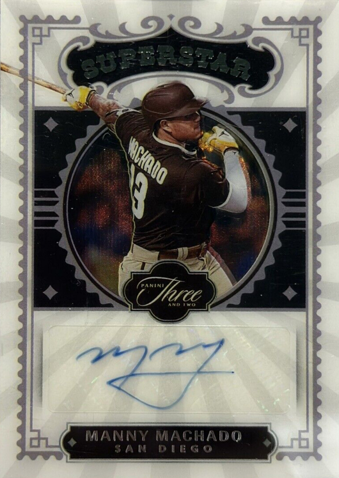 2022 Panini Three and Two - Superstar Signatures #SS-MM Manny Machado ...