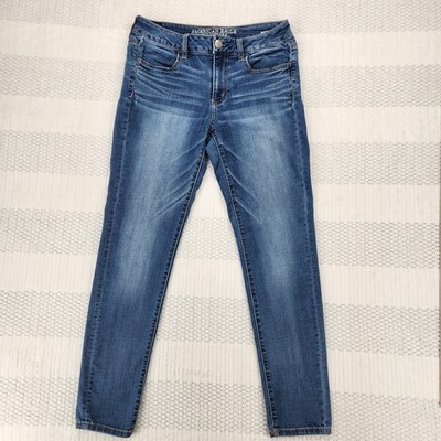 American Eagle Super Stretch Jeans Womens Sz 10 Regular Blue Jeggin | eBay