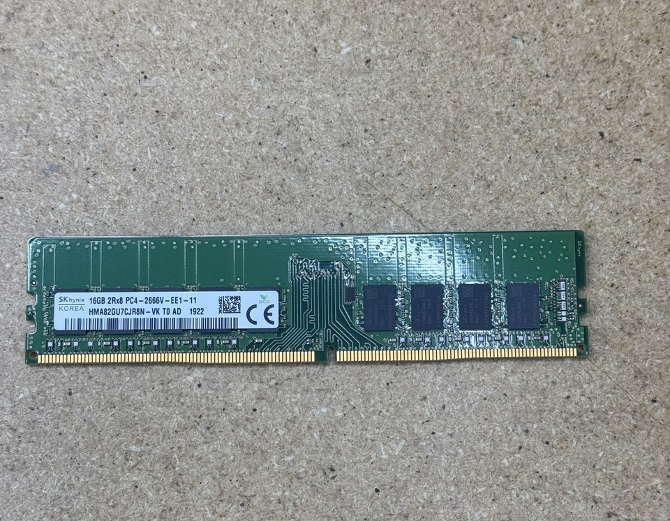 Hynix 16GB DDR4 ECC UDIMM DDR4-2666 PC4-21300V-E HMA82GU7CJR8N-VK ...