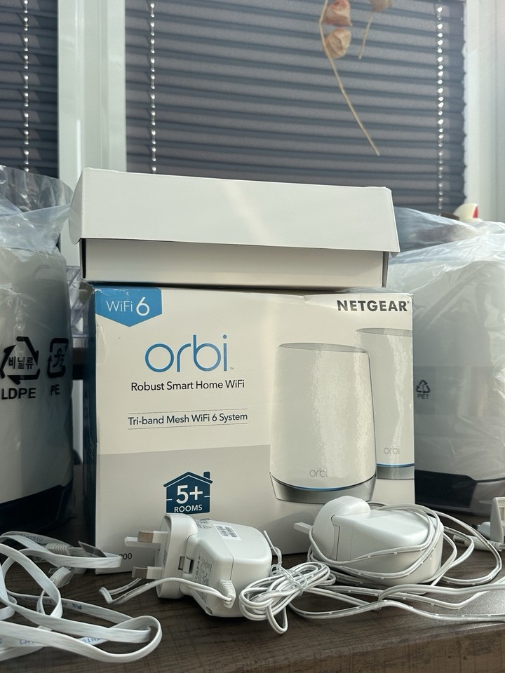 Netgear Orbi AX4200 Tri-band Mesh Wi-Fi 6 System (RBK752) Set of 2 ...