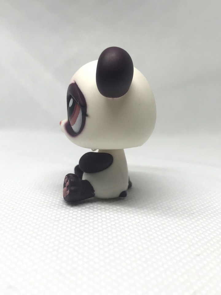 Littlest Pet Shop LPS #414 Panda Bear White Brown Pink Dot Eyes ...