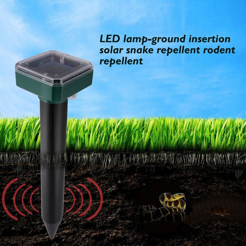 2-10PCS Solar Power Ultrasonic Animal Mice Gopher Pest Snake Repellent ...