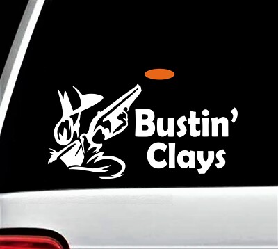 Skeet Sport Trap Shooting Decal Sticker for Auto Window Bustin Clays ...