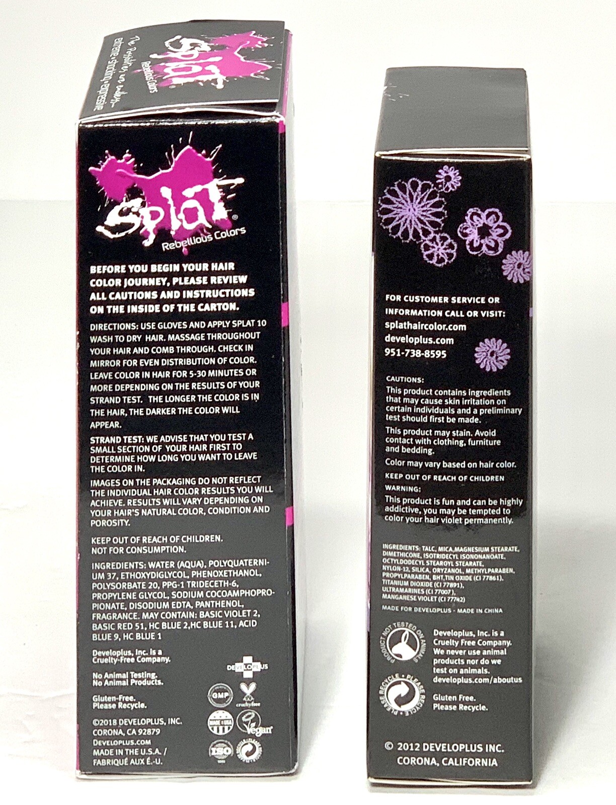 SPLAT Rebellious Colors 10 WASH PINK PRIDE Hair Dye Color +VIOLET SKY ...