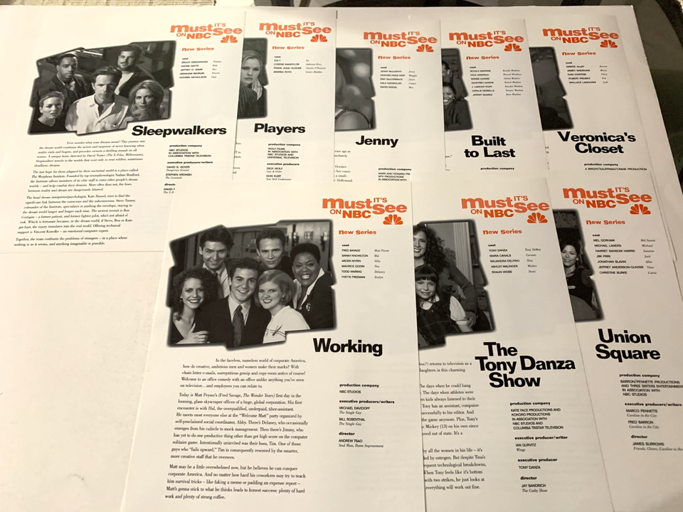 NBC 1997 Primetime Preview Press Kit Seinfeld Friends Law & Order ...