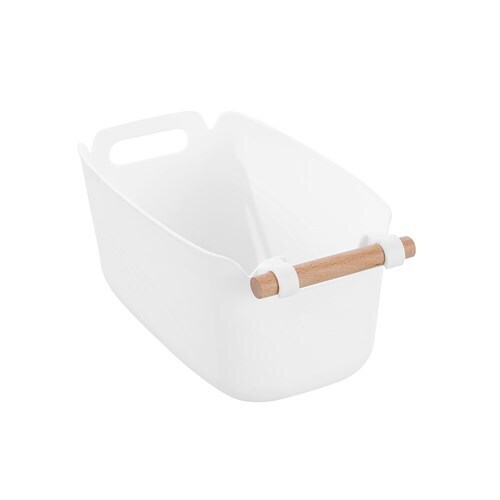 Boxsweden Home Organiser 3L/27cm Storage Basket w/ Bamboo Handle ...