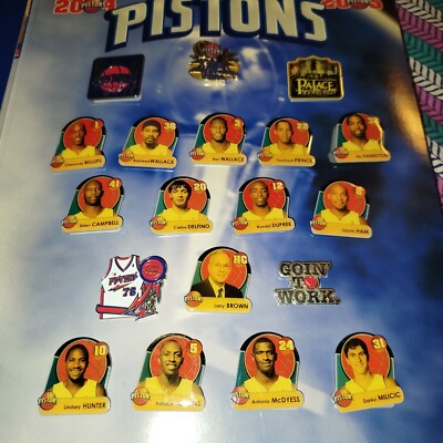 2005 DETROIT PISTONS PIN COLLECTION COMPLETE W/ 19 PINS RARE | eBay