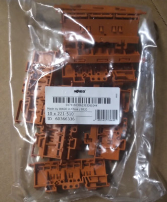 WAGO, 221-510, LOT OF 50, DIN RAIL CARRIER FOR 221 SERIES WIRE ...