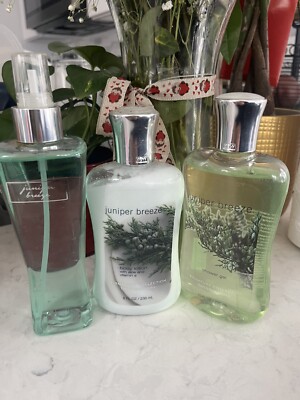 Bath & Body Works Juniper Breeze Shower Gel & Fragrance Mist & Lotio 3 ...