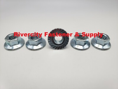 (100) 3/8-16 Serrated LARGE Flange Hex Lock Nut Lock nuts Spin Whiz ...