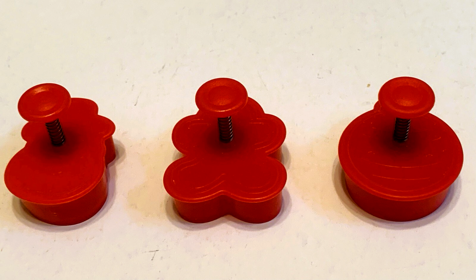 Pie Crust Cutters CHRISTMAS Pastry Fondant Cookie Spring Loaded Lot 3 ...
