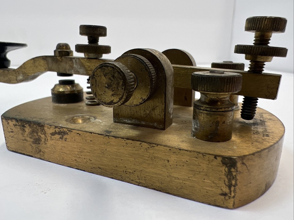Signal Electric Antique Brass Morse Code Telegraph Key C M OTHER HAM ...