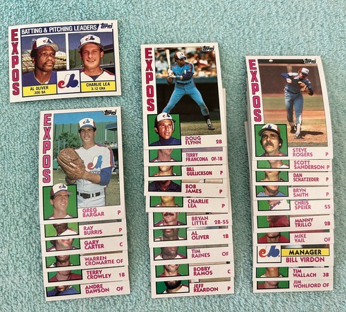 TOPPS 1984 MLB SET - Complete - Montreal Expos | eBay