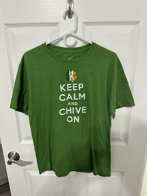 Irish Keep calm and chive on tee shirt Large | eBay