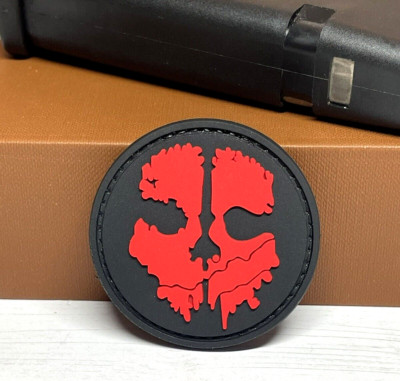 PVC Tactical Morale Patch, Red Ghost Skull Patch, Call of Duty Gun ...