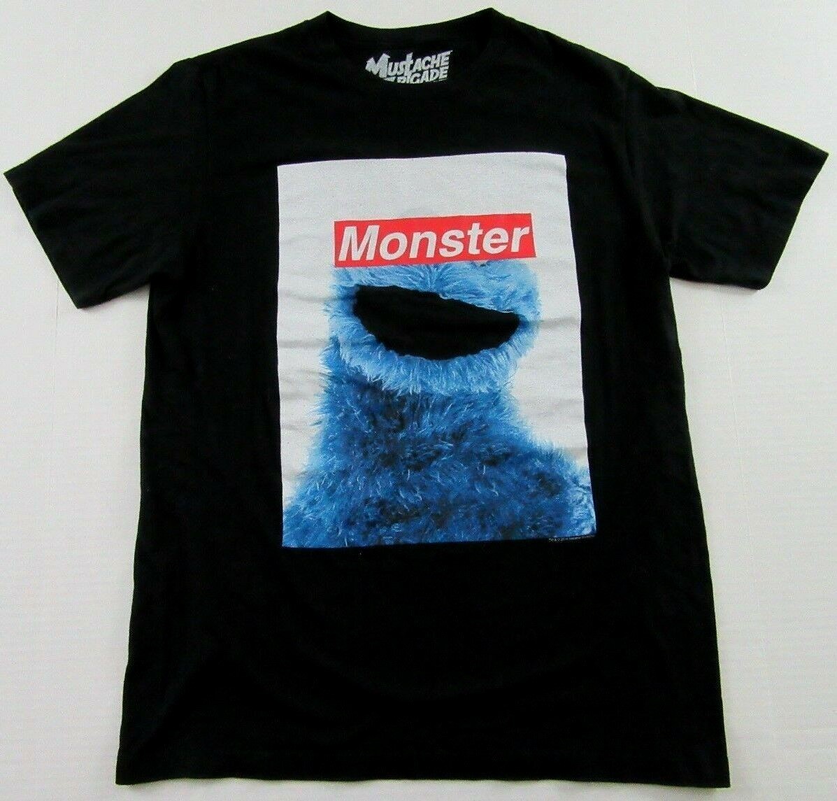 Mustache Brigade COOKIE MONSTER Big Box Logo Black SS… - Gem