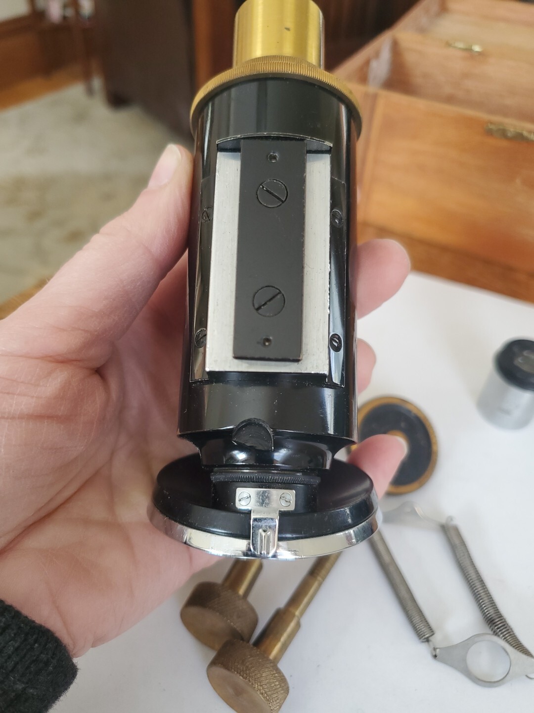 Leitz Vintage Microscope Parts Includes Tubus And Nosepiece | eBay