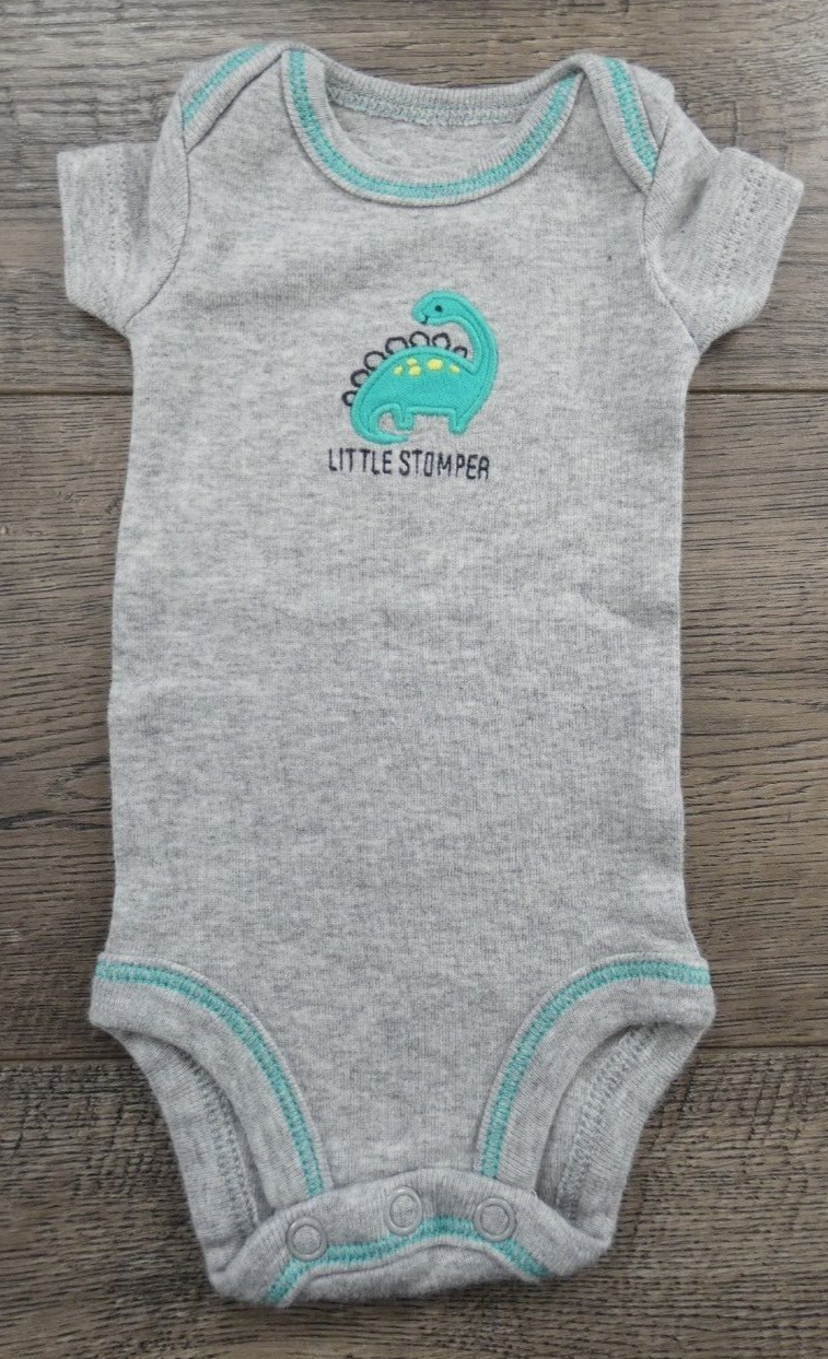 Baby Boy Clothes Nwot Child Mine Carter's Preemie Gray Dino Stomper ...