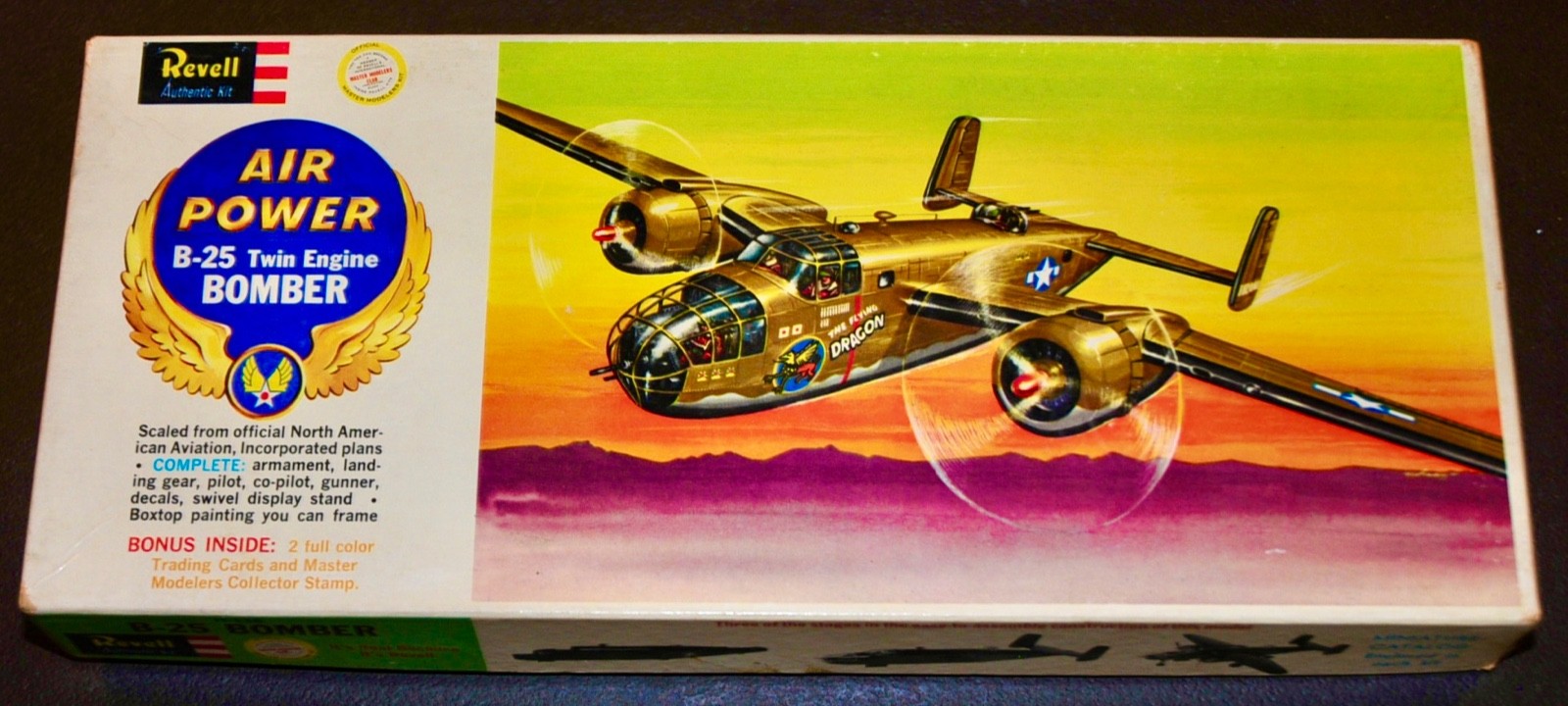 REVELL H-136:98 AIR POWER SERIES B-25 WWII BOMBER MODEL KIT, 1961 | eBay