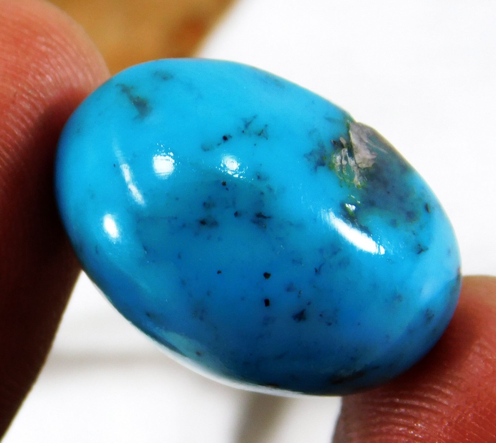 Certified 16.20Ct Natural Arizona Morenci Blue Turquoise Oval Cut Loose ...