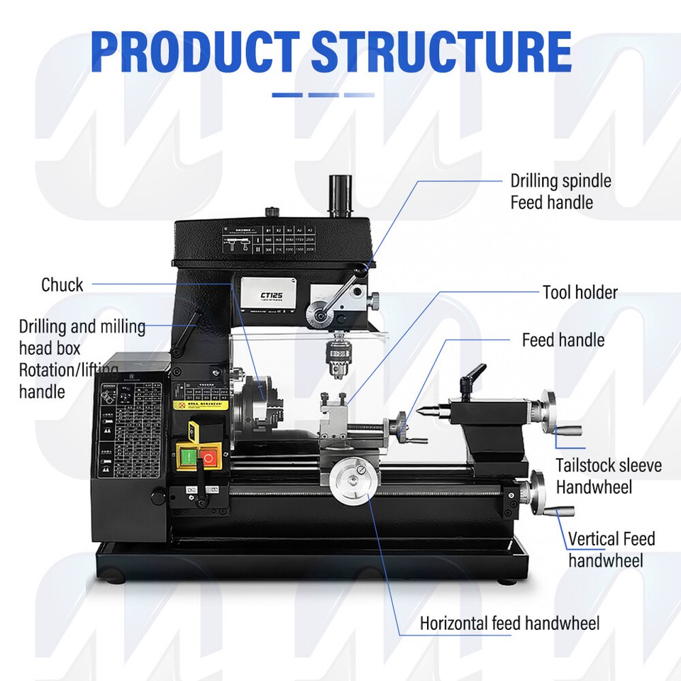 Multi-function Mini Lathe machine Desktop DIY Drilling Milling Machine ...