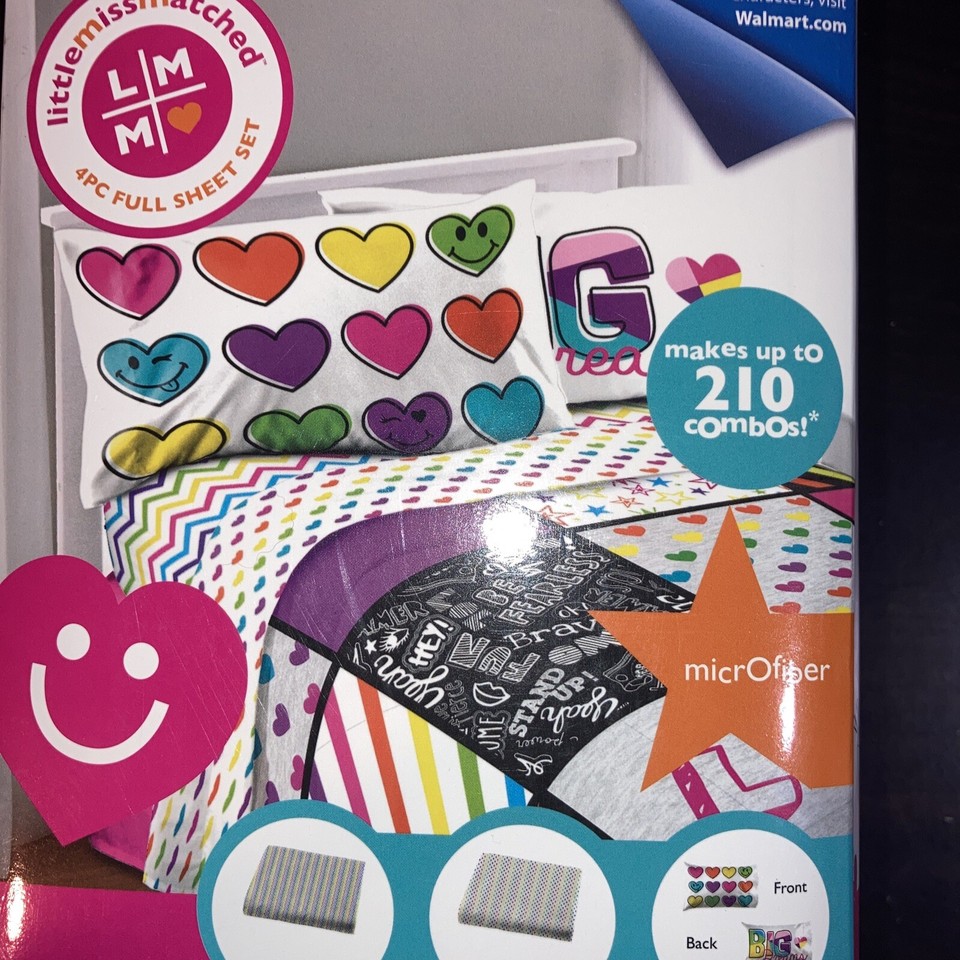 Littlemissmatched Little Miss Matched 4 Piece Full Sheet Set | eBay