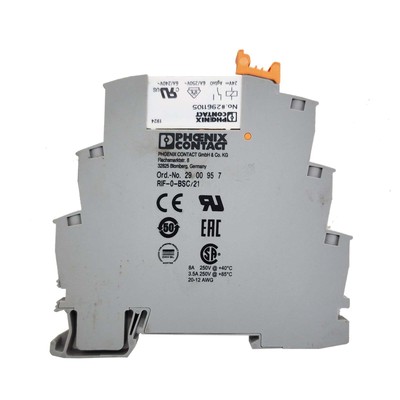 Phoenix Contact Relay Socket For Use Relays DIN Rail 250VAC/DC Gray RIF ...