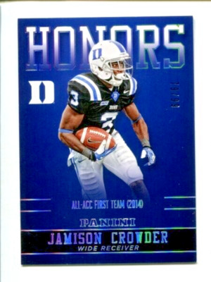 2015 PANINI DUKE BLUE DEVILS SP SILVER #79/99 JAMISON CROWDER HONORS ...