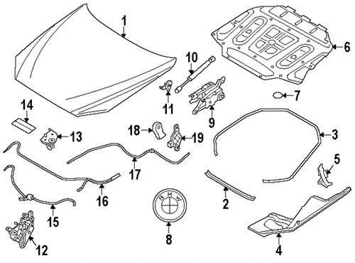 BMW 41007270883 GENUINE OEM HINGE | eBay