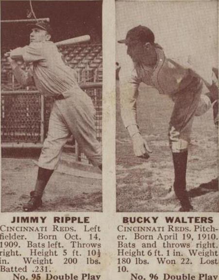 1941 Double Play - R330 Bucky Walters, Jimmy Ripple #95-96 for sale ...