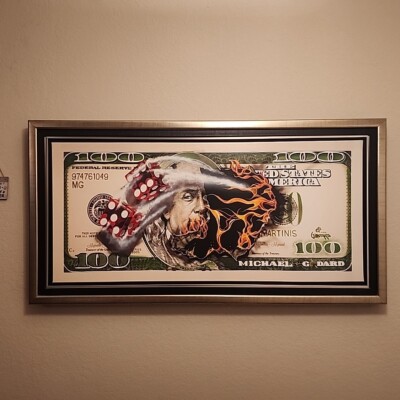 *Michael Godard-"$100 BILL WITH DICE"-Gambling-Las Vegas-Fun-Art-MURAL ...