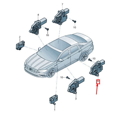 NEW VW GOLF VII 5G MK7 REAR LEFT DOOR WINDOW CONTROL MOTOR 5Q4959811F ...