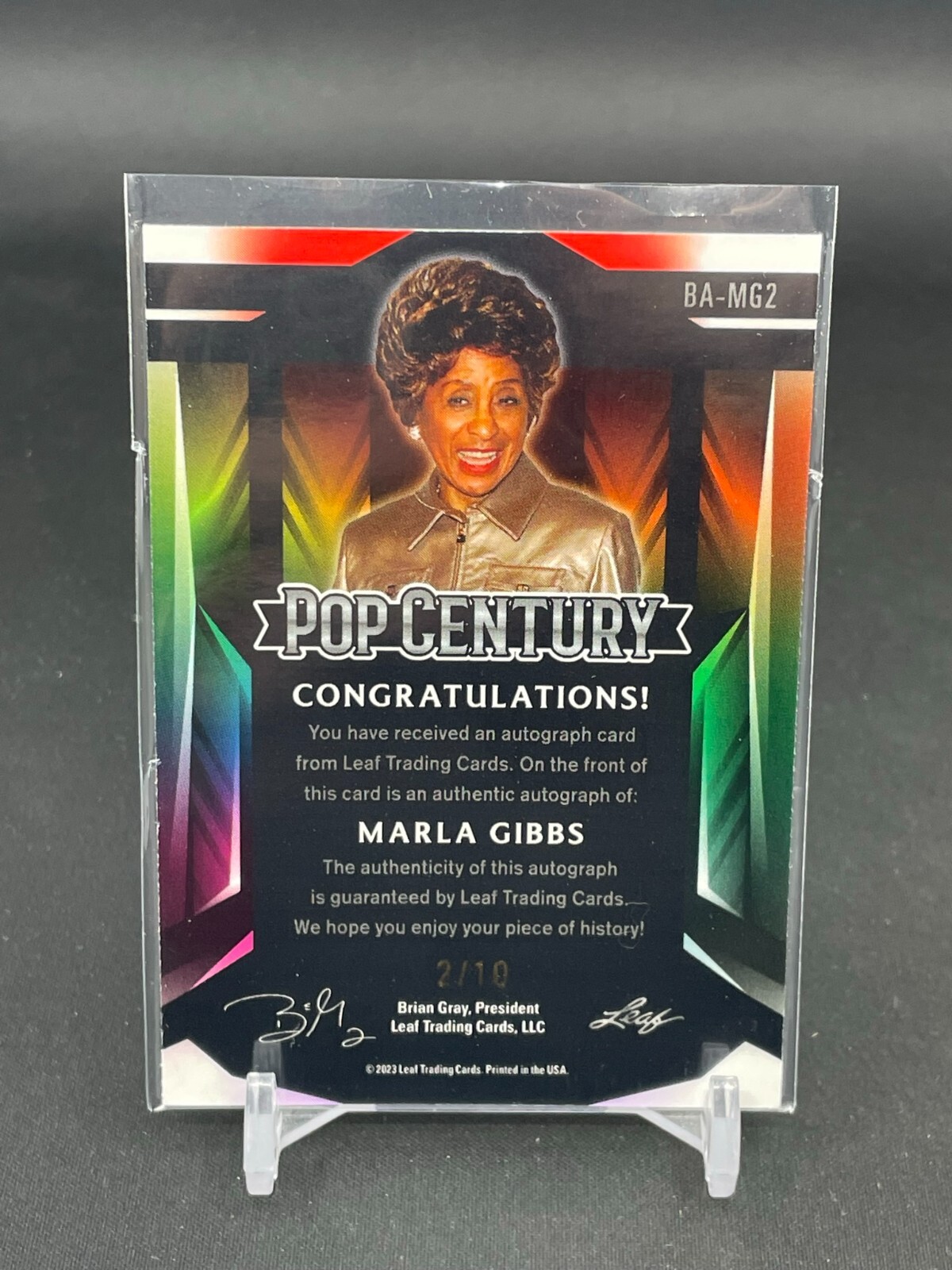 2023 Leaf Pop Century - Green - Marla Gibbs - Autograph #2/10 - 1st Pop ...