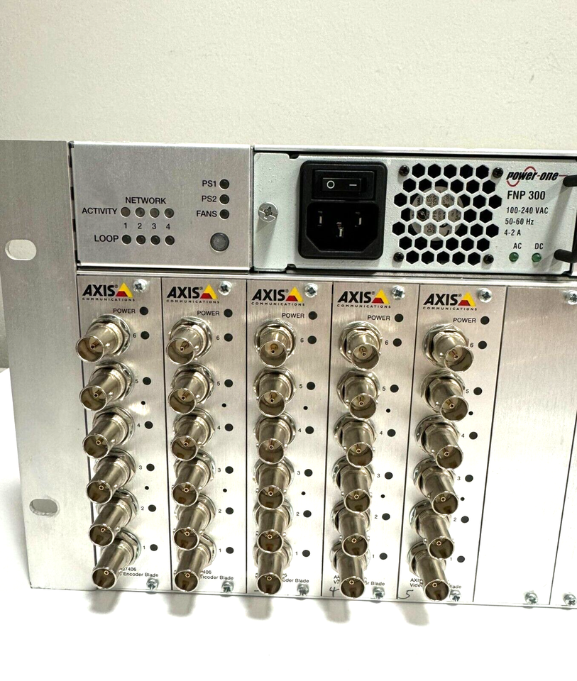 Axis Rack Network Video Server Q7900 w/5 X Axis Q7406 Encoder Blades | eBay