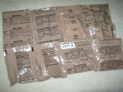 MRE Component "Variety Snack Pack" Lot of 9 items * 1XXX date code ...