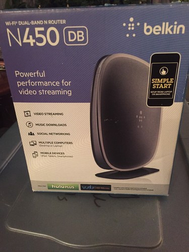Belkin N450 Wi-Fi Dual -Band N Router Wireless Pre Owned. USPS Priority ...