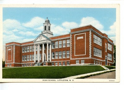 High School Building-Littleton-New Hampshire-Vintage W/B Postcard | eBay