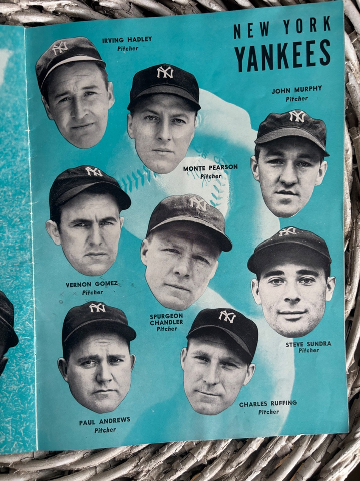 VINTAGE 1938 1938 WORLD SERIES PROGRAM CHICAGO CUBS NEW YORK YANKEES ...