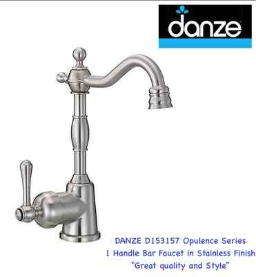 DANZE 1 Handle Bar Faucet in Stainless Finish D153157SS Opulence Series ...