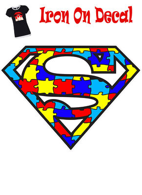 Autism Awareness Super Hero Iron-On Heat Transfer Sticker/Decal | eBay